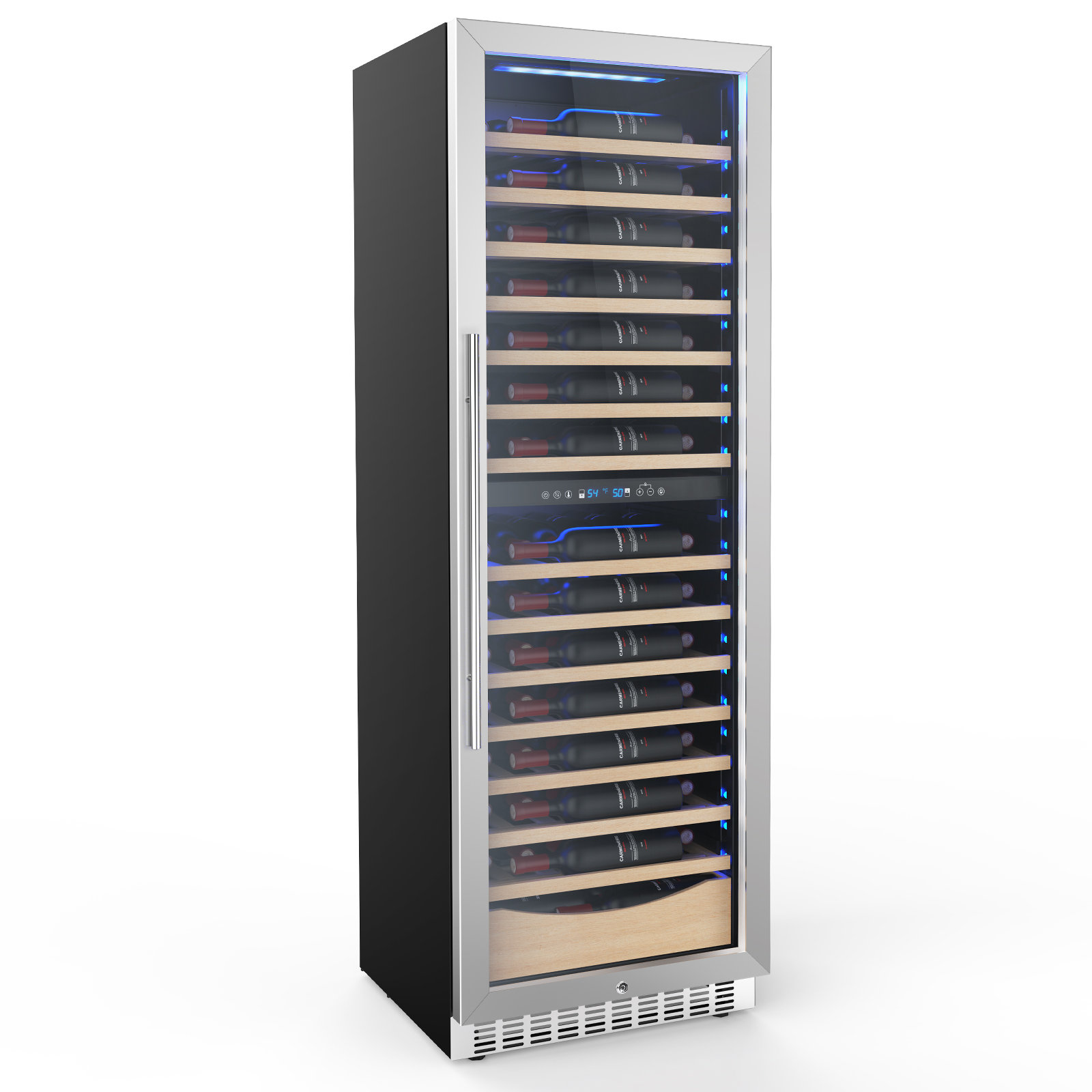 R.W.FLAME Rw Flame 23.4" 112 Bottles Dual Zone Built-in/freestanding Wine Refrigerator - Wayfair ...